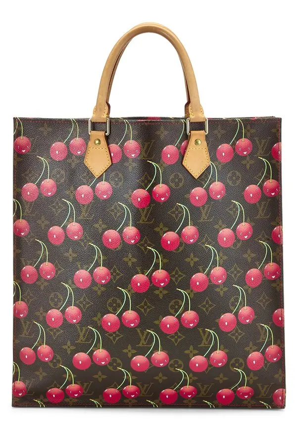 LOUIS VUITTON Takashi Murakami Monogram Cerises Sac Plat - Brown