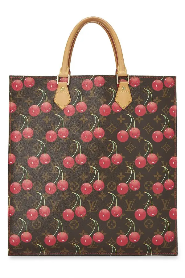 LOUIS VUITTON Takashi Murakami Monogram Cerises Sac Plat - Brown