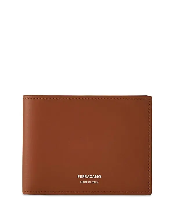 FERRAGAMO Florence Leather Bifold Wallet - New Cognac