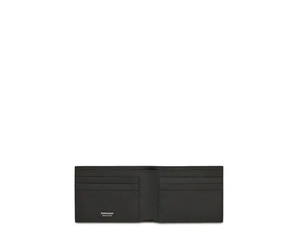 FERRAGAMO Micro Gancio Leather Bifold Wallet