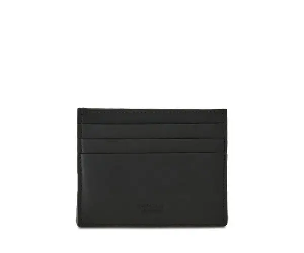 FERRAGAMO Gancio Woven Leather Card Case - Brown