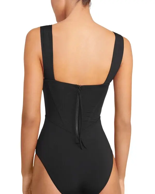 Staud Adelaide One Piece Swimsuit - Black