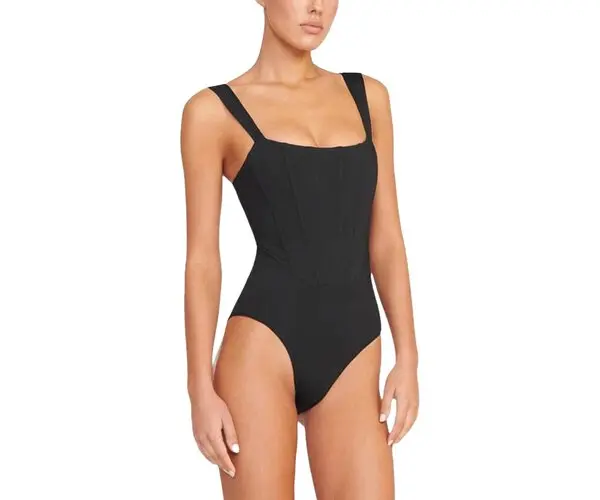 Staud Adelaide One Piece Swimsuit - Black