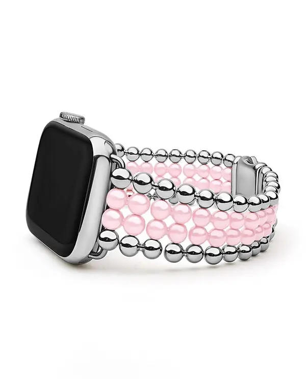 Lagos Smart Caviar Apple Watch Band - Silver