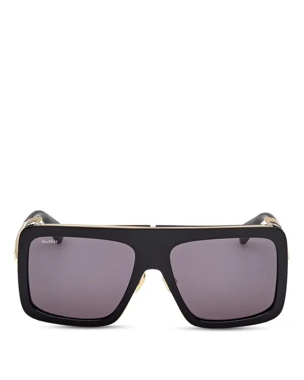 Max Mara Jean Rectangle Sunglasses, 57mm