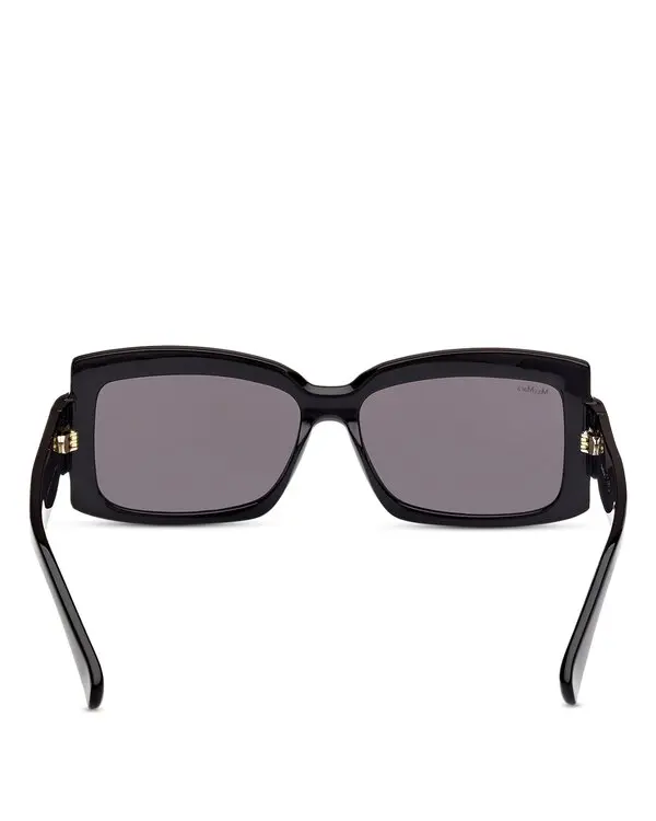 Max Mara Lee Rectangle Sunglasses, 57mm