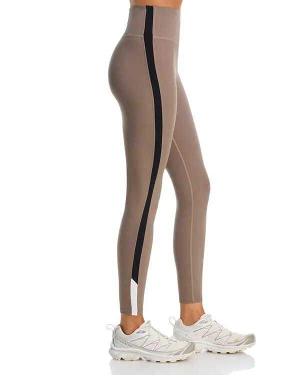 Splits59 Layla Airweight 7/8 Leggings With Side Stripe Detail - Lentil/black