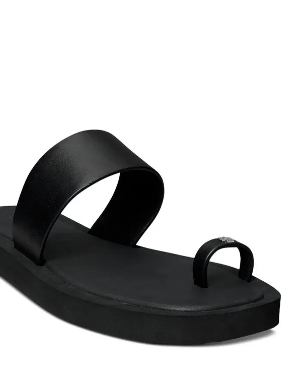 Tory Burch Toe Ring Flip Flop Sandals - Perfect Black