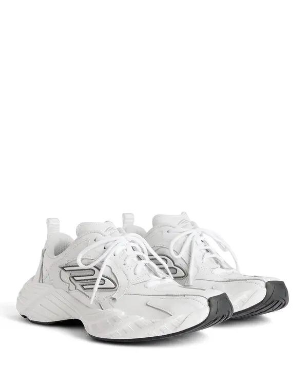 Balenciaga Monday Lace Up Sneakers - Gris/noir