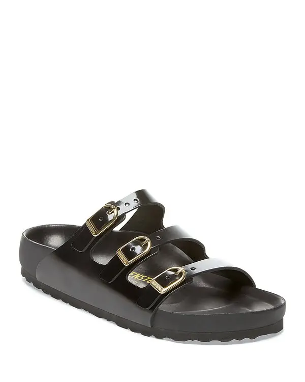 BIRKENSTOCK Florida High Shine Exquisite Sandals - Black