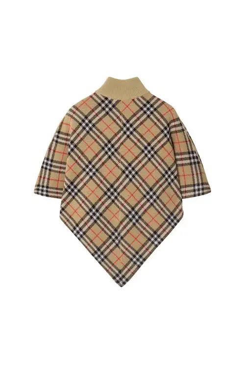 Burberry Check Wool Cape
