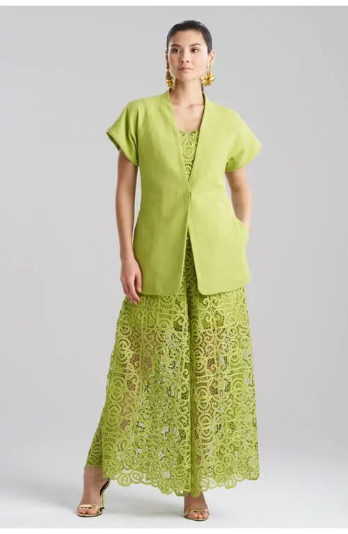 Natori Basketweave Short Sleeve Kimono Blazer
