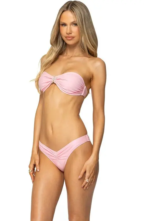 EDIKTED Starfish Bandeau Bikini Top - Pink