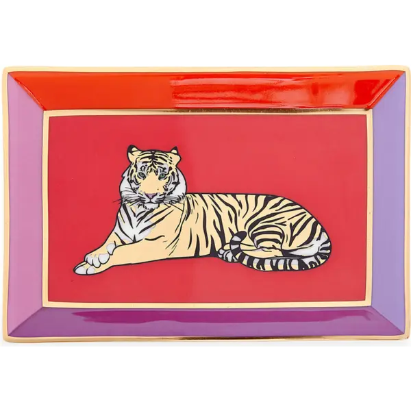 Jonathan Adler Safari Rectangle Tray - Orange
