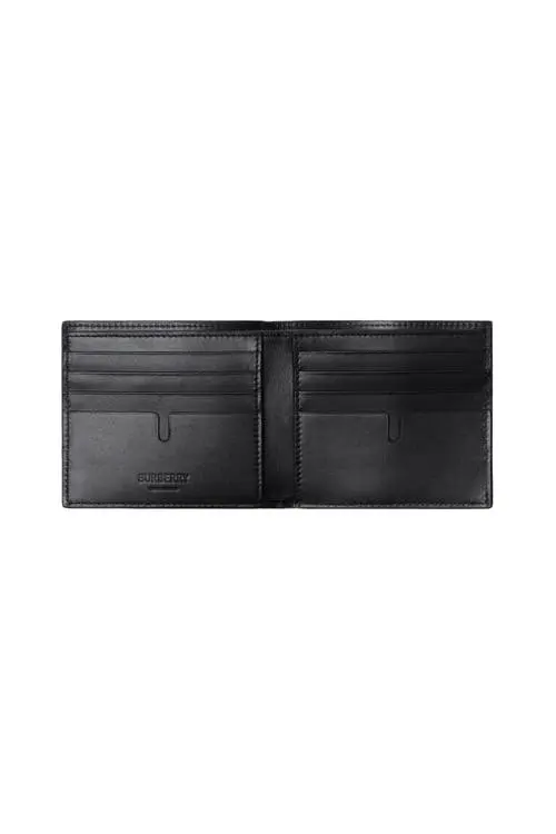 Burberry Embossed Check Bifold Wallet