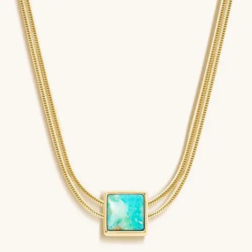 KARMA AND LUCK Turquoise Evil Eye Necklace - Gold/turquoise