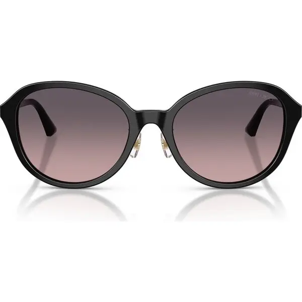 JIMMY CHOO 54mm Phantos Sunglasses - Black / Pink Gradient Grey