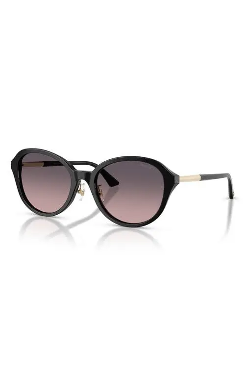 JIMMY CHOO 54mm Phantos Sunglasses - Black / Pink Gradient Grey