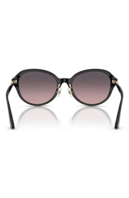 JIMMY CHOO 54mm Phantos Sunglasses - Black / Pink Gradient Grey