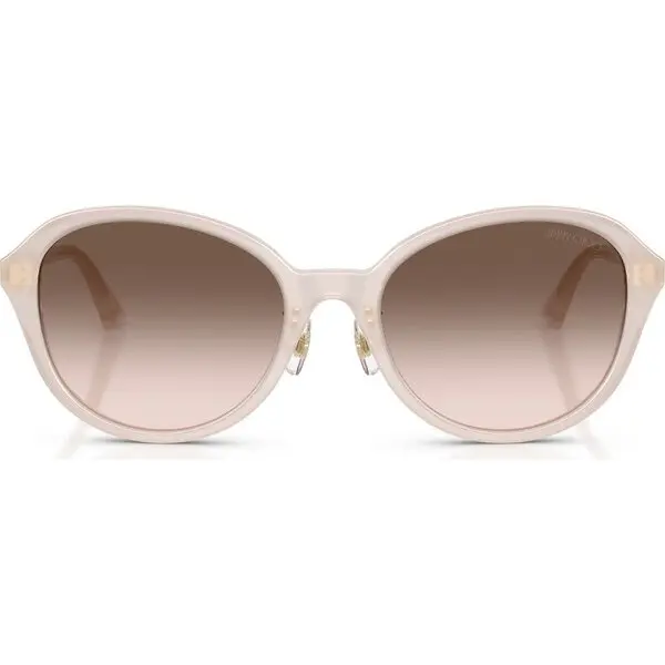 JIMMY CHOO 54mm Phantos Sunglasses - Opal Taupe / Pink Dark Grey