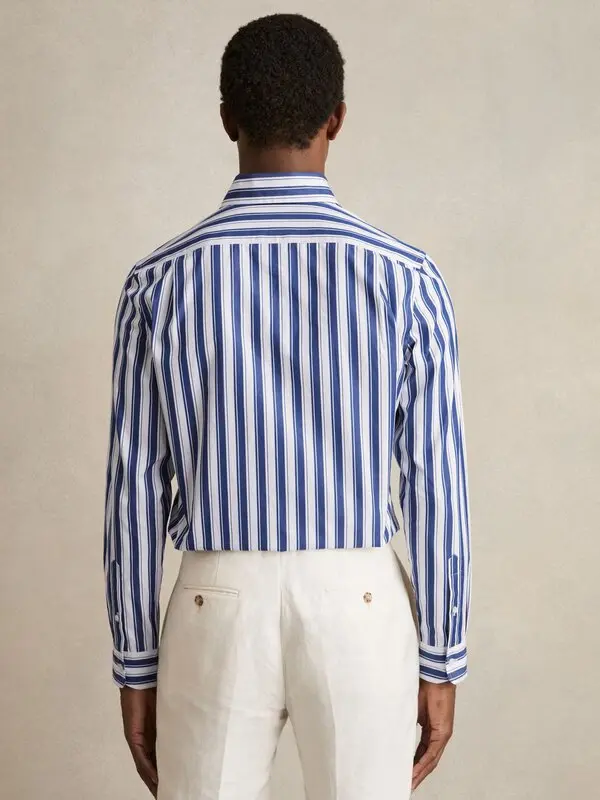 REISS Xeno Cotton Stripe Button-down Shirt Regular-fit