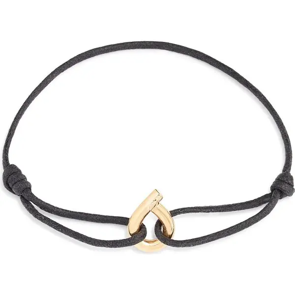 TABAYER Waxed Cotton Cord Bracelet - Black Cord