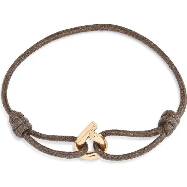 TABAYER Waxed Cotton Cord Bracelet - Brown Cord