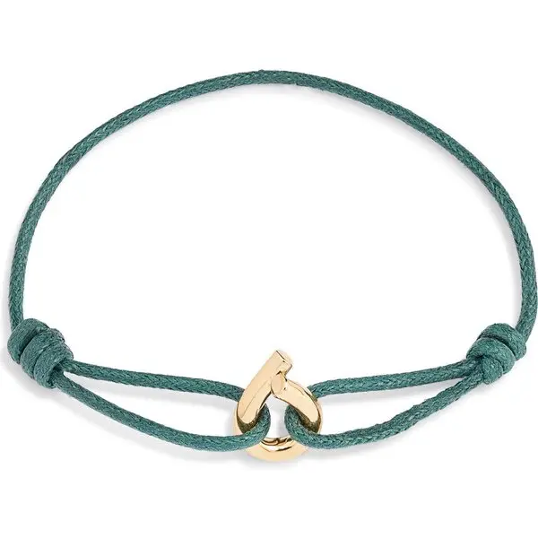 TABAYER Waxed Cotton Cord Bracelet - Green Cord