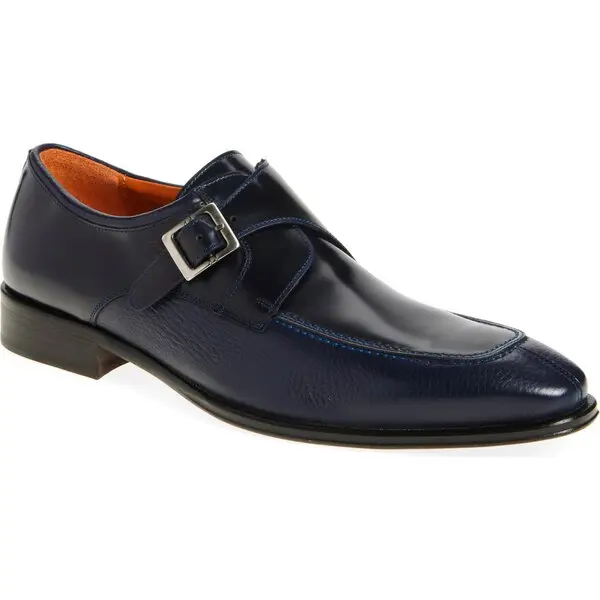 Mezlan Pego Monk Strap Shoe - Blue