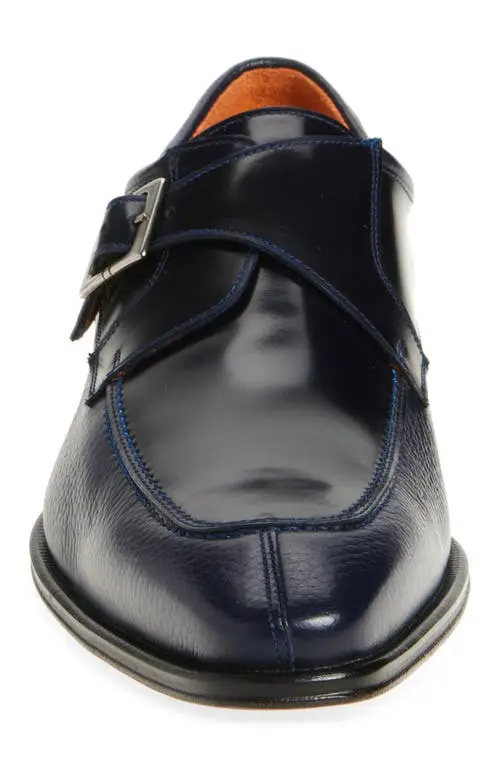 Mezlan Pego Monk Strap Shoe - Blue