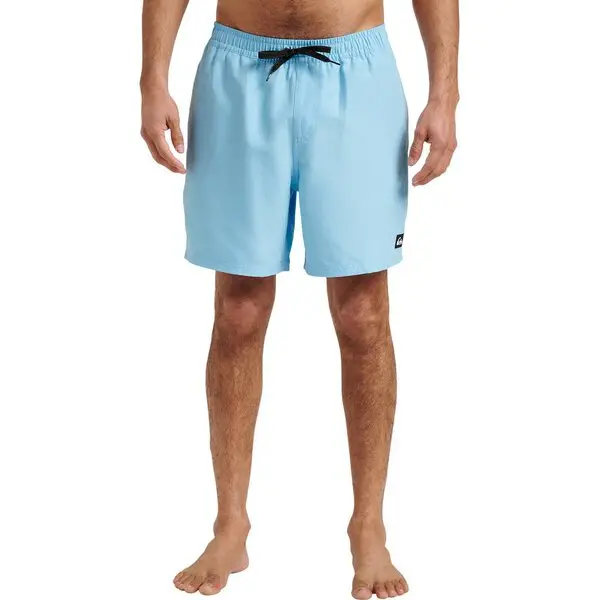 Quiksilver Solid Volley Swim Trunks - Airy Blue