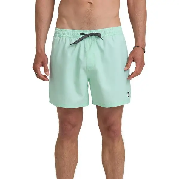 Quiksilver Solid Volley Swim Trunks - Brook Green