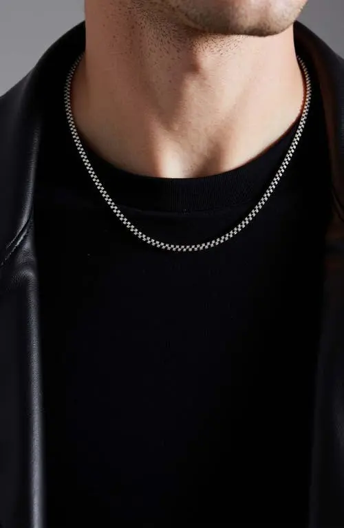 MR. ETTIKA Ettika Box Chain Necklace - Silver