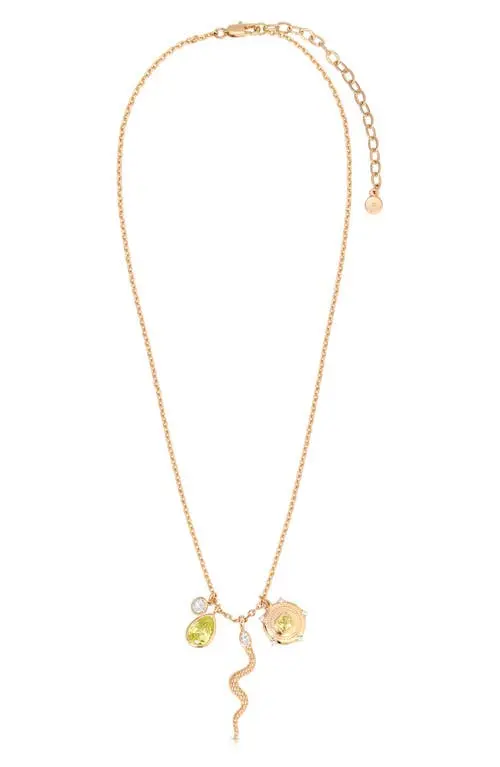 Ettika Serpent Radiance Charm Necklace - Peridot