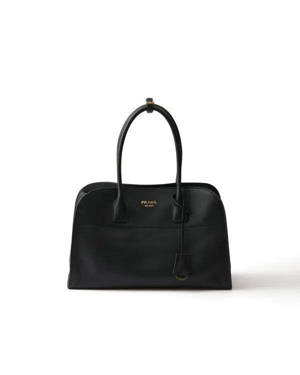 Prada Leather Tote Bag - Black