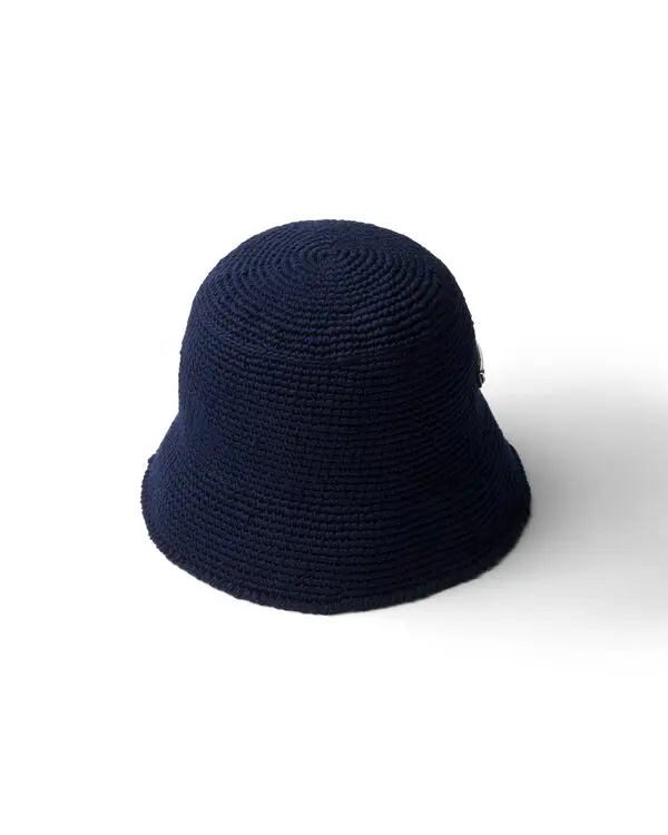 Prada Crochet Bucket Hat - Blue