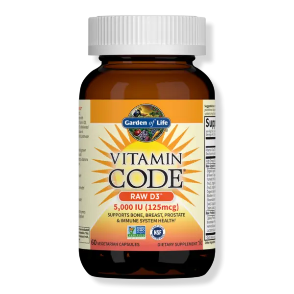 GARDEN OF LIFE Vitamin Code Raw Vitamin D3 5,000 Iu Capsules - One-color