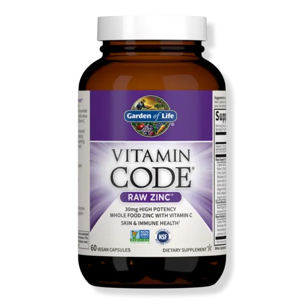 GARDEN OF LIFE Vitamin Code Raw Zinc Capsules - One-color