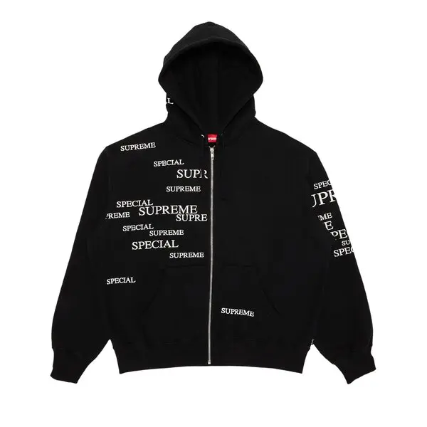 Supreme Special Zip Up Hooded Sweatshirt - Black | Editorialist