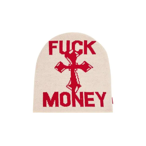 Supreme Fuck Money Beanie - Cream