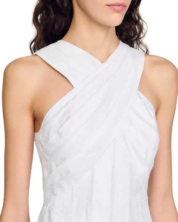 Sandro Pleated Maxi Dress