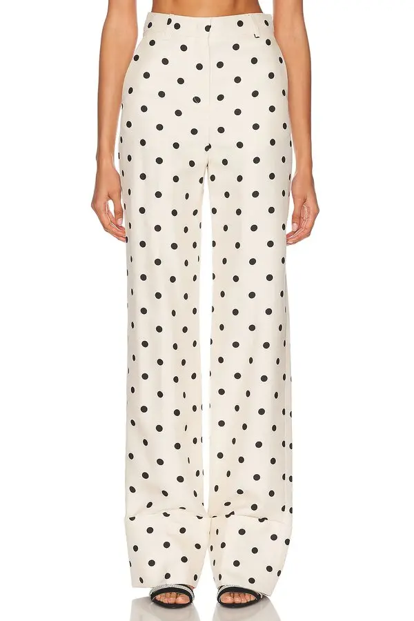 Valentino Garavani Patterned Wide Leg Pants