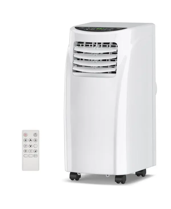 MECALE 8000 Btu Portable Air Conditioner With Sleep Mode And Dehumidifier Function - White