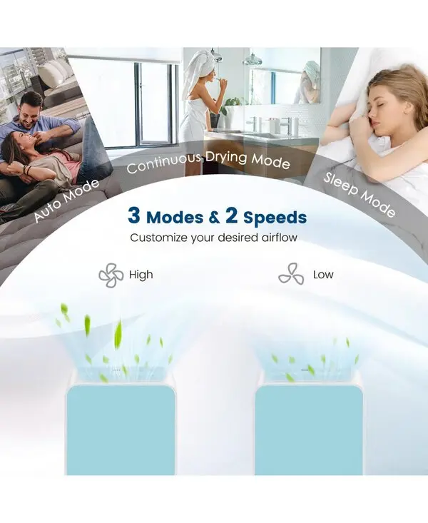 VOLENCA 32 Pints/day Portable Quiet Dehumidifier For Rooms Up To 2500 Sq. Ft