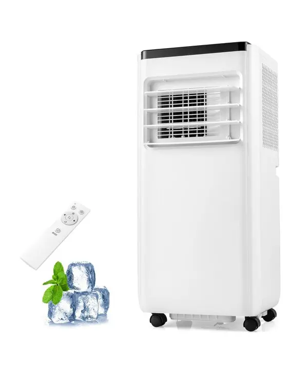 MECALE 10000 Btu Portable Air Conditioner With Remote Control Cools Up To 350 Sq.ft - White