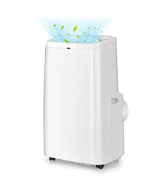 MECALE 12000 Btu 3-in-1 Portable Air Conditioner With Remote Control - White