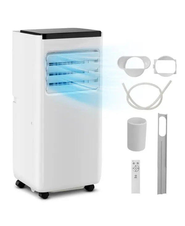 MECALE 8000 Btu Portable Air Conditioner With Remote Control Cools Up To 250/350 Sq.ft - White
