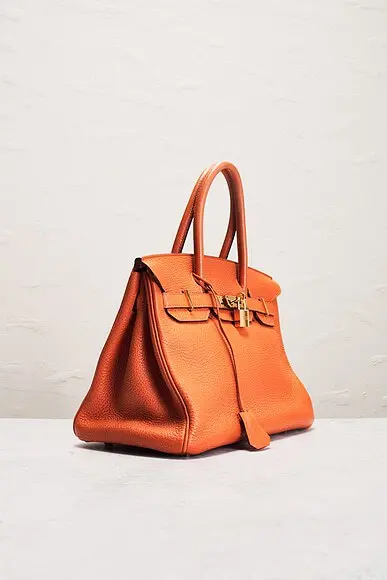 Hermès Clemence Birkin 30 Handbag - Orange