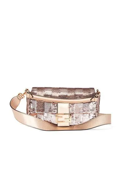 Fendi Pequin Sequins Baguette Nm Shoulder Bag