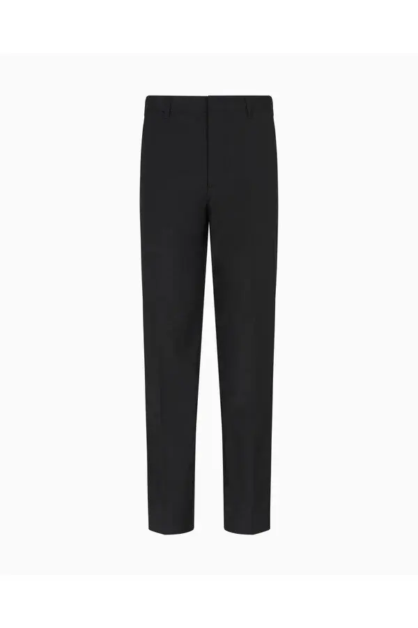 Emporio Armani Wool Poplin Chinos